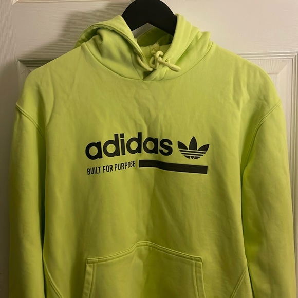 adidas | Shirts | Mens Neon Green Adidas Hoodie | Poshmark